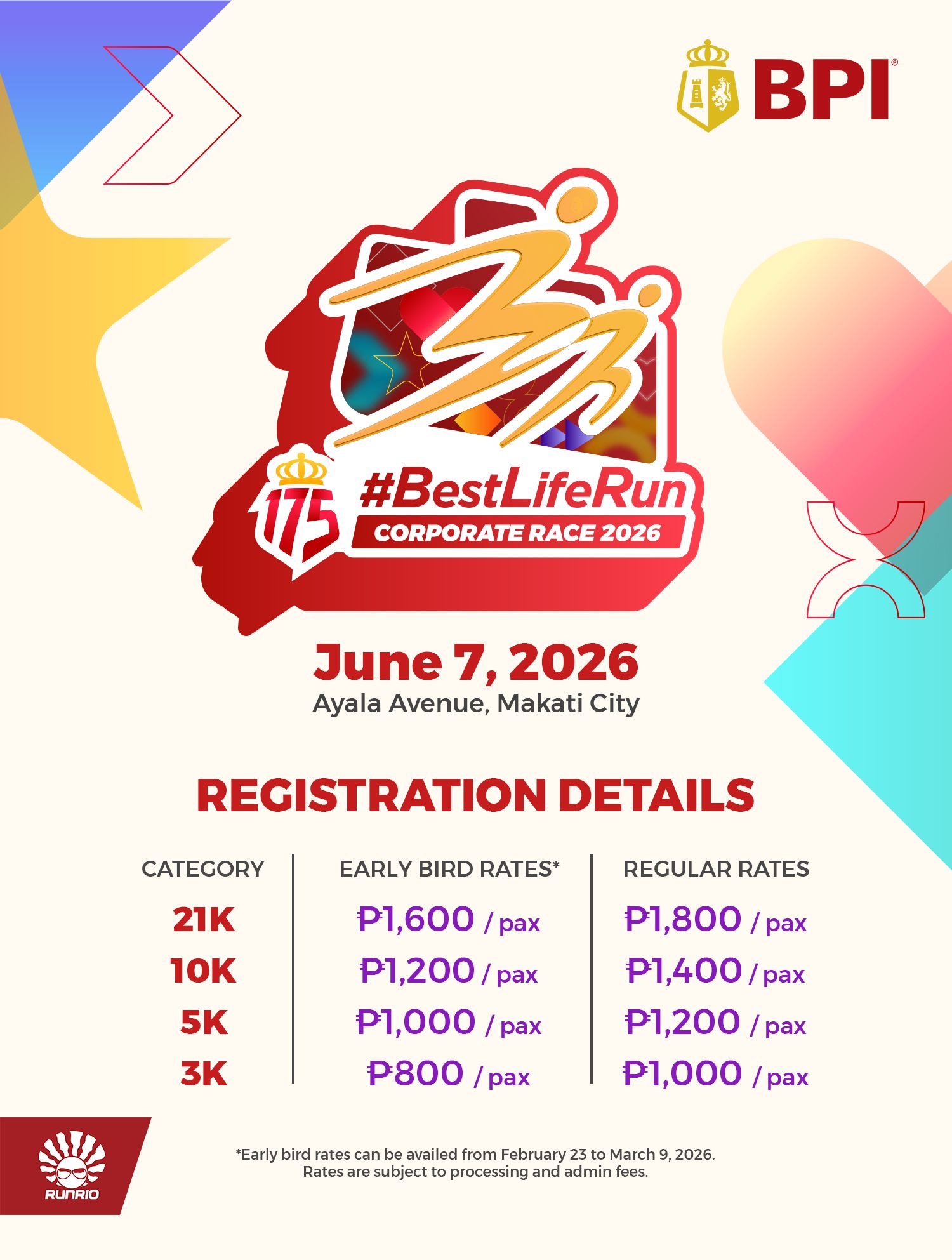 BPI Best Life Run 2026 | Race Event Details & Registration