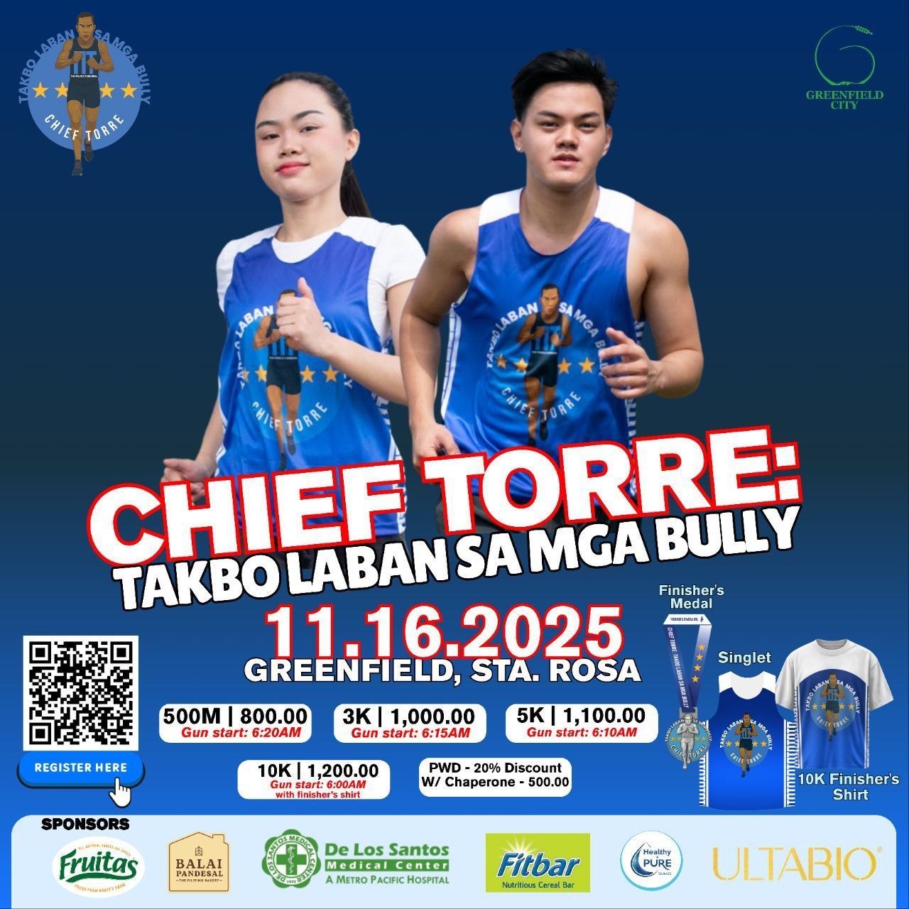Chief Torre: Takbo Laban sa Mga Bully 2025 | Race Event Details & Registration