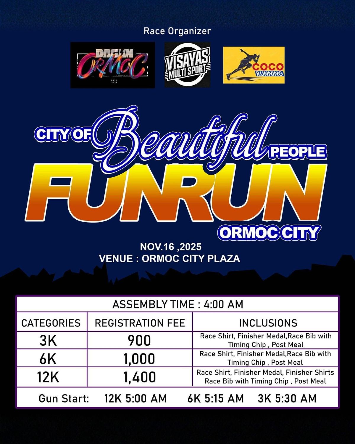 City of Beautiful People Fun Run Ormoc City 2025 | Race Event Details ...