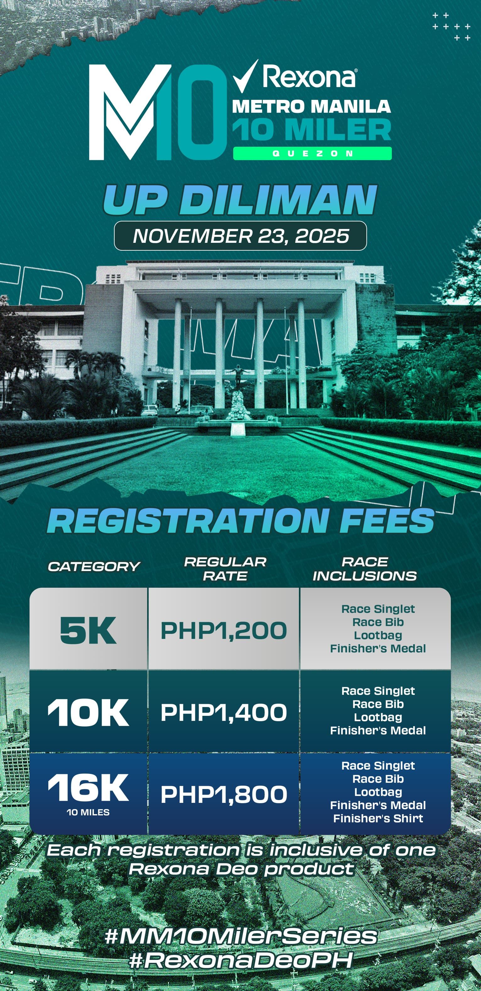 Rexona Metro Manila 10 Miler - Quezon City Leg 2025 | Race Event ...